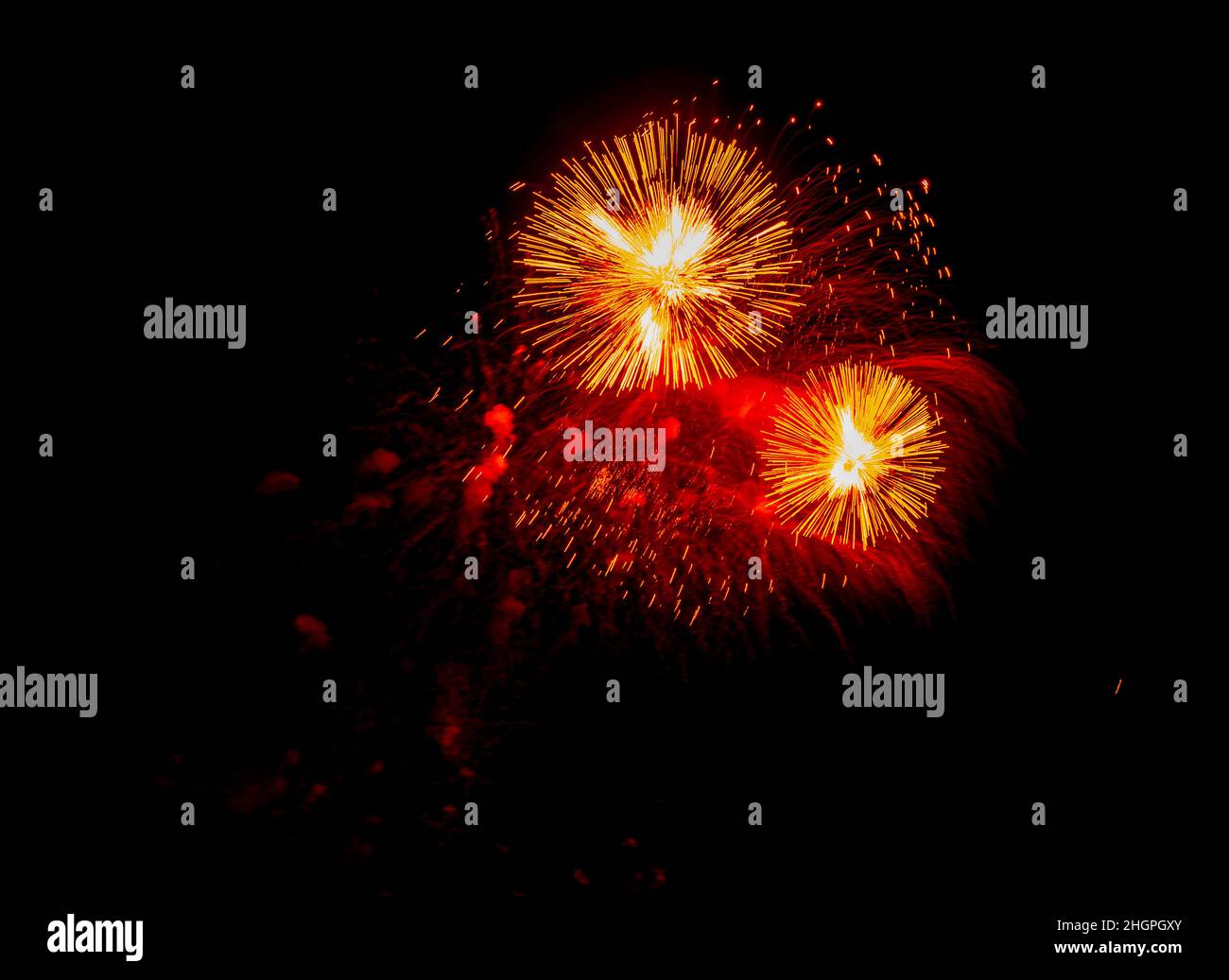 Backgrounds from festive fireworks. Fireworks in the night sky in honor ...