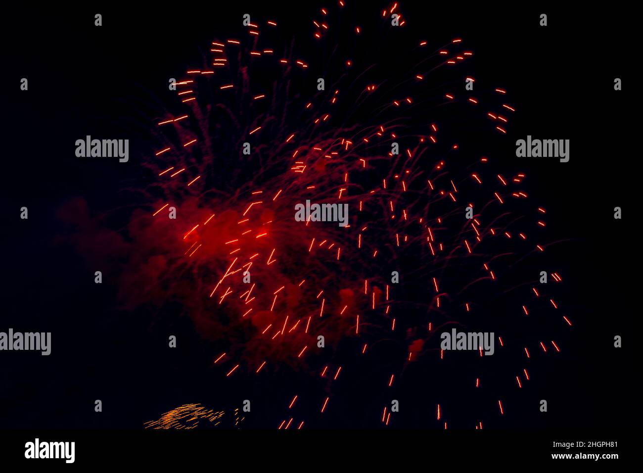 Backgrounds from festive fireworks. Fireworks in the night sky in honor ...