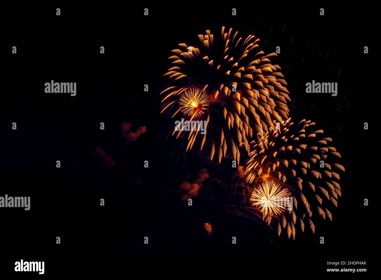 Backgrounds from festive fireworks. Fireworks in the night sky in honor ...