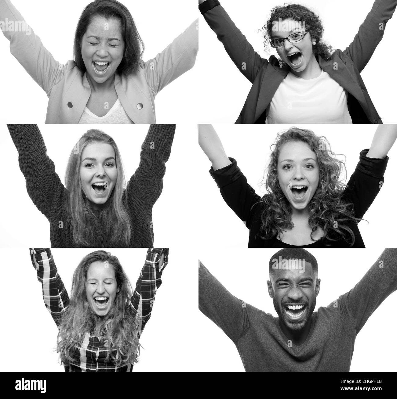 Beautiful happy people in front of a background Stock Photo - Alamy