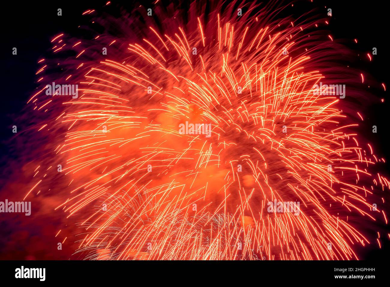 Backgrounds from festive fireworks. Fireworks in the night sky in honor ...