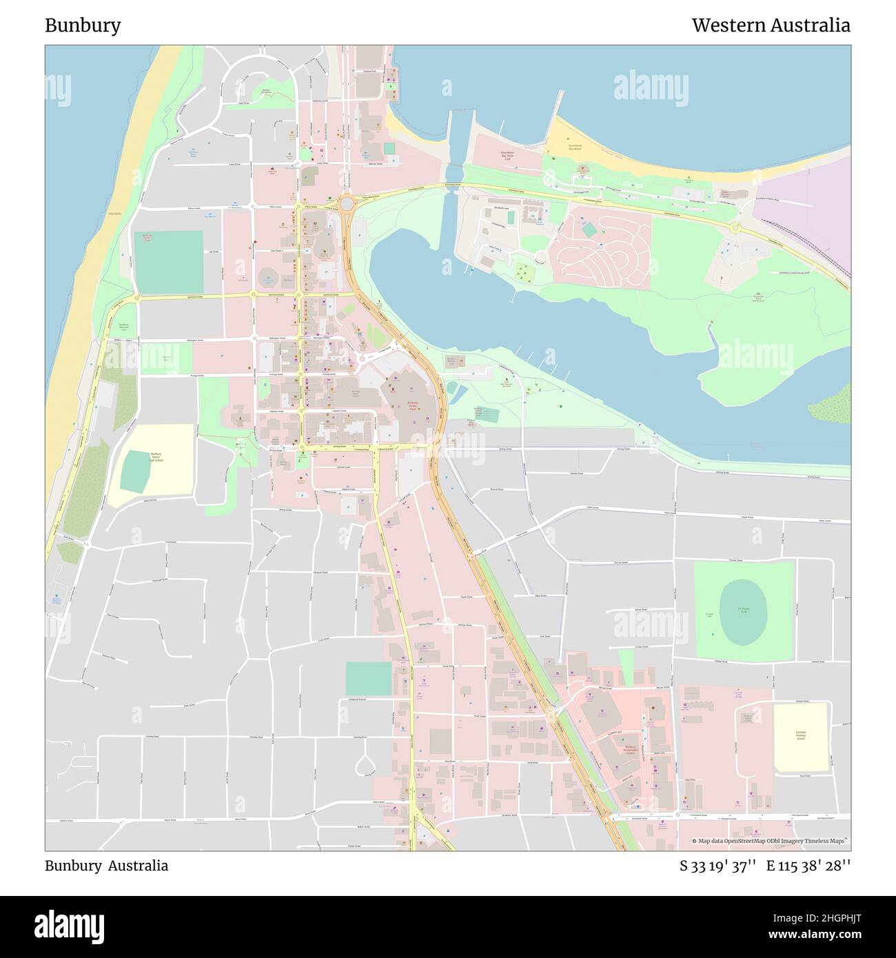 Bunbury western australia australia maps hi-res stock photography and ...