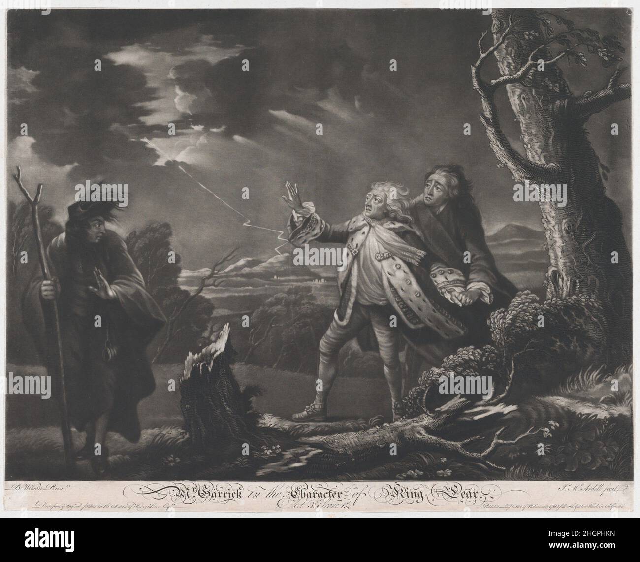 Mr. Garrick in the Character of King Lear (Shakespeare, King Lear, Act ...