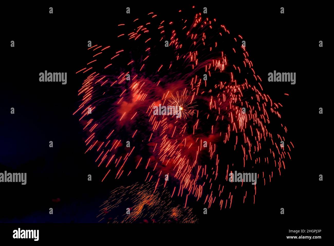Backgrounds from festive fireworks. Fireworks in the night sky in honor ...