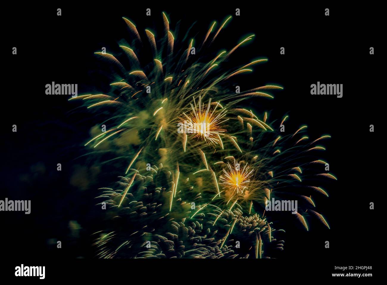 Backgrounds from festive fireworks. Fireworks in the night sky in honor ...