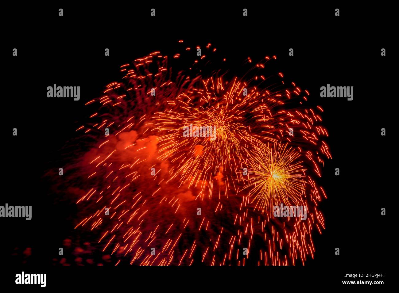 Backgrounds from festive fireworks. Fireworks in the night sky in honor ...