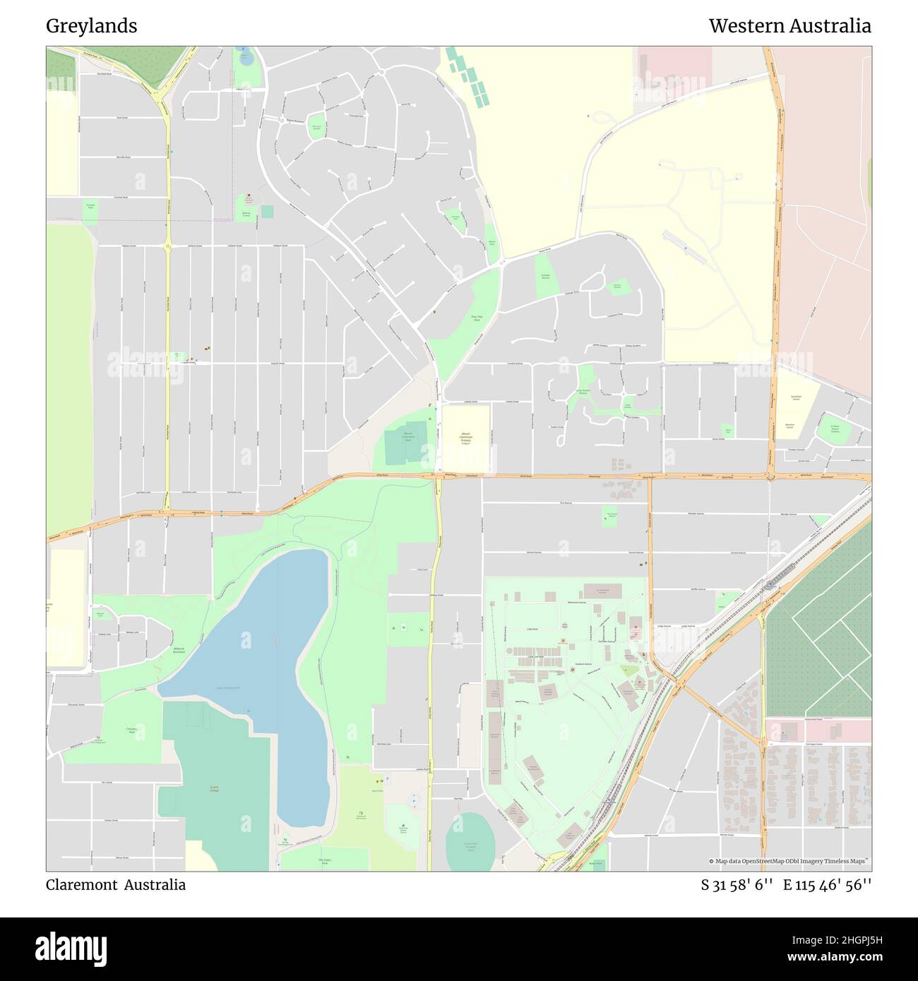 Claremont map Cut Out Stock Images & Pictures - Alamy