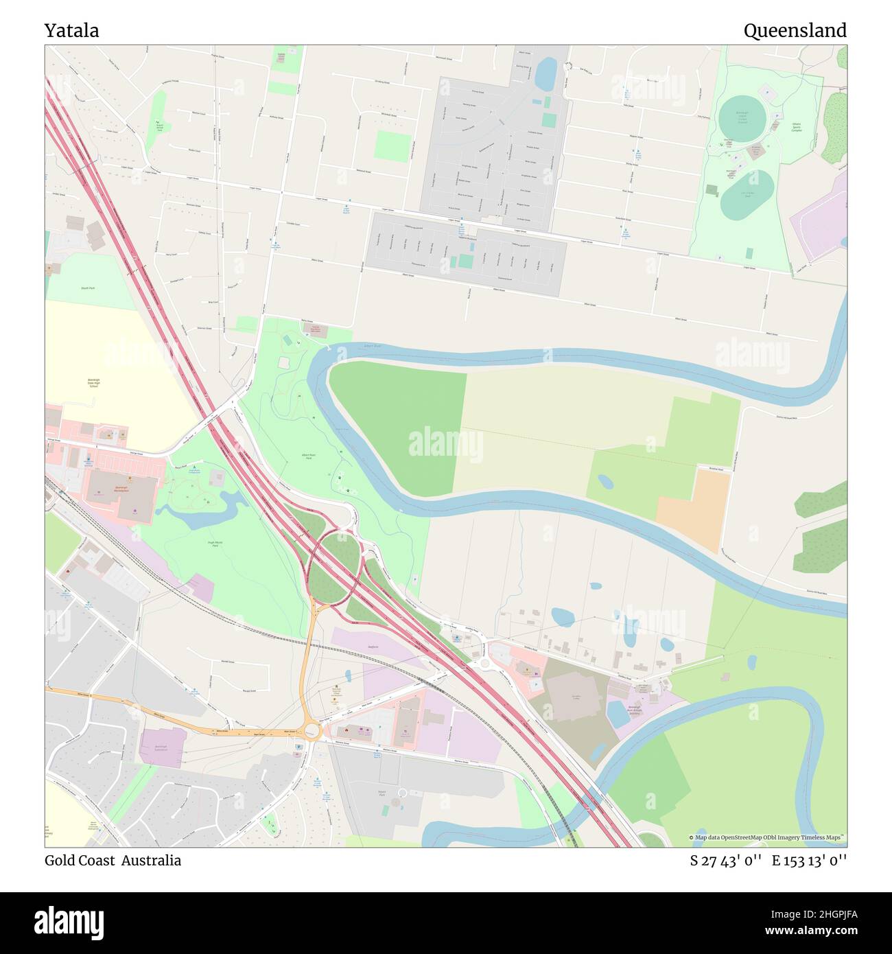 Gold coast queensland australia maps cartography hi-res stock ...