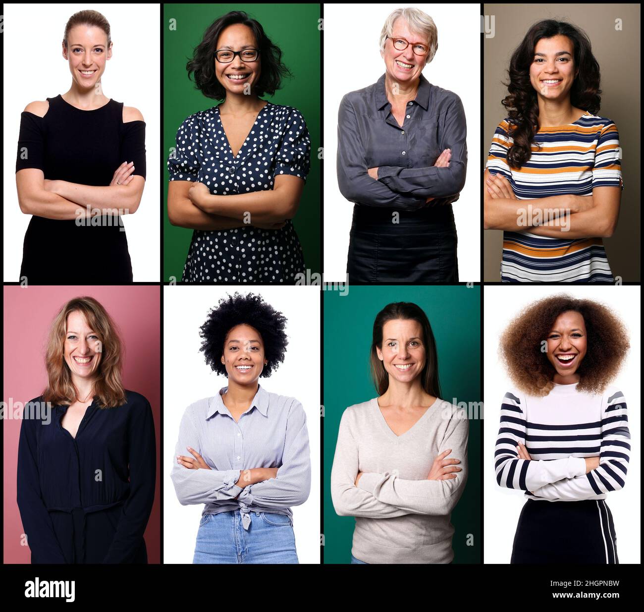 Beautiful happy people in front of a background Stock Photo - Alamy