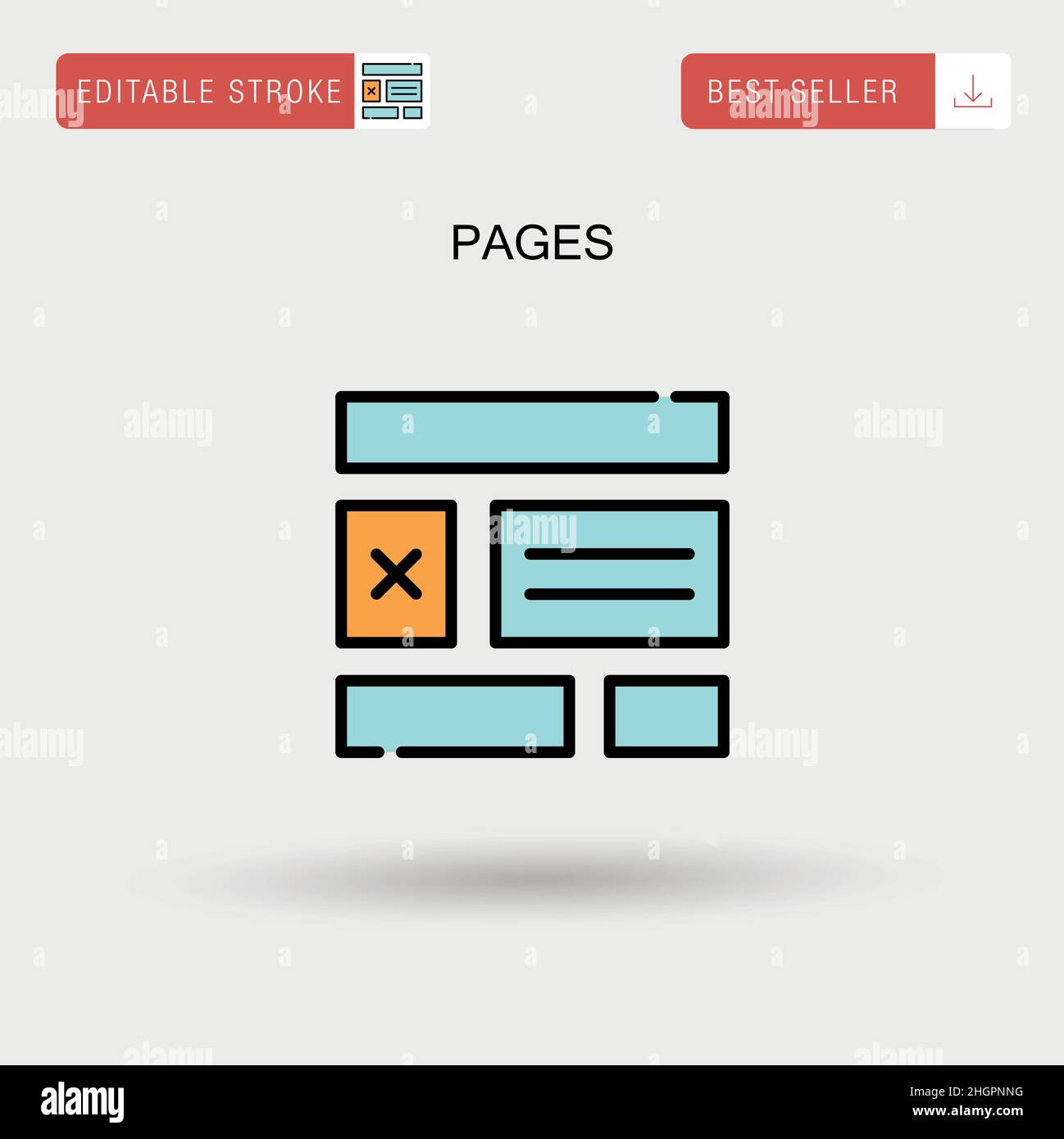 Pages Simple vector icon Stock Vector Image & Art - Alamy