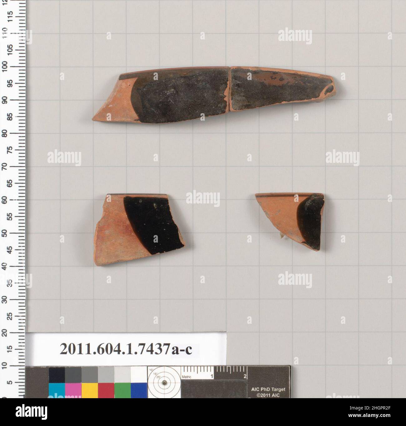 Terracotta rim fragments of kylikes (drinking cups) 490–470 B.C. Greek ...