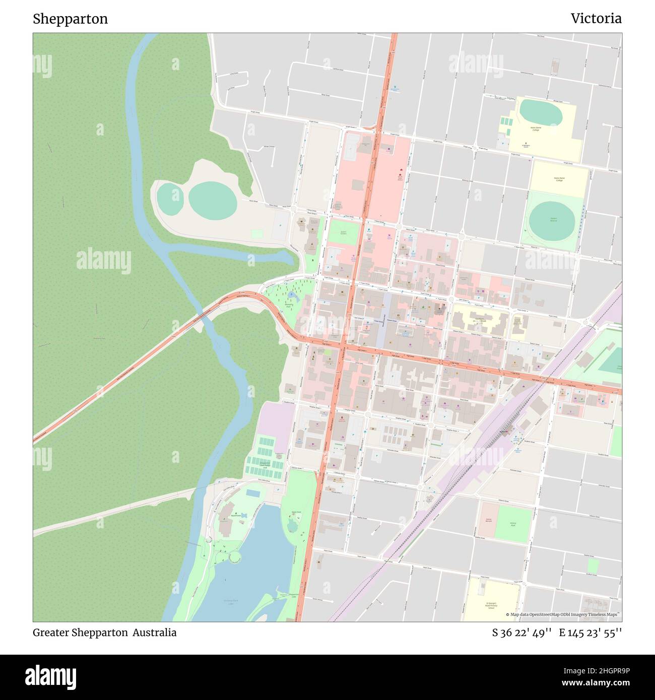 Shepparton map hi-res stock photography and images - Alamy