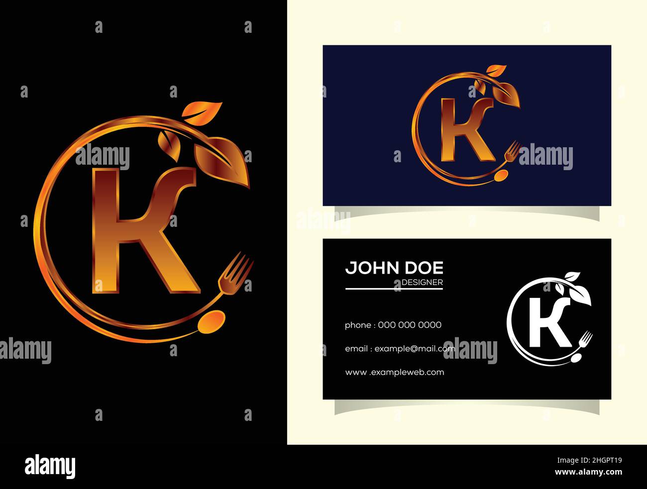 K fork logo Stock Vector Images - Alamy