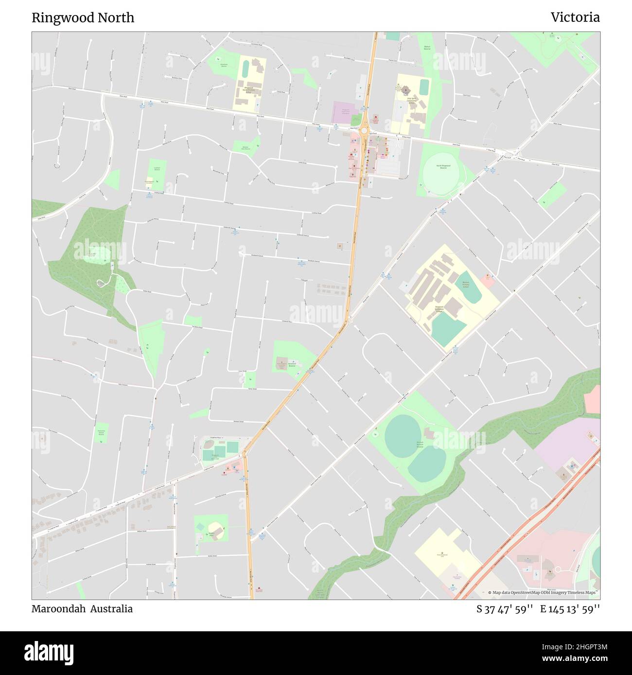 Ringwood North, Maroondah, Australia, Victoria, S 37 47' 59'', E 145 13 ...