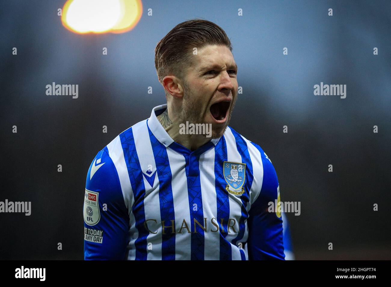 Josh Windass #11 of Sheffield Wednesday celebrates his goal and makes ...