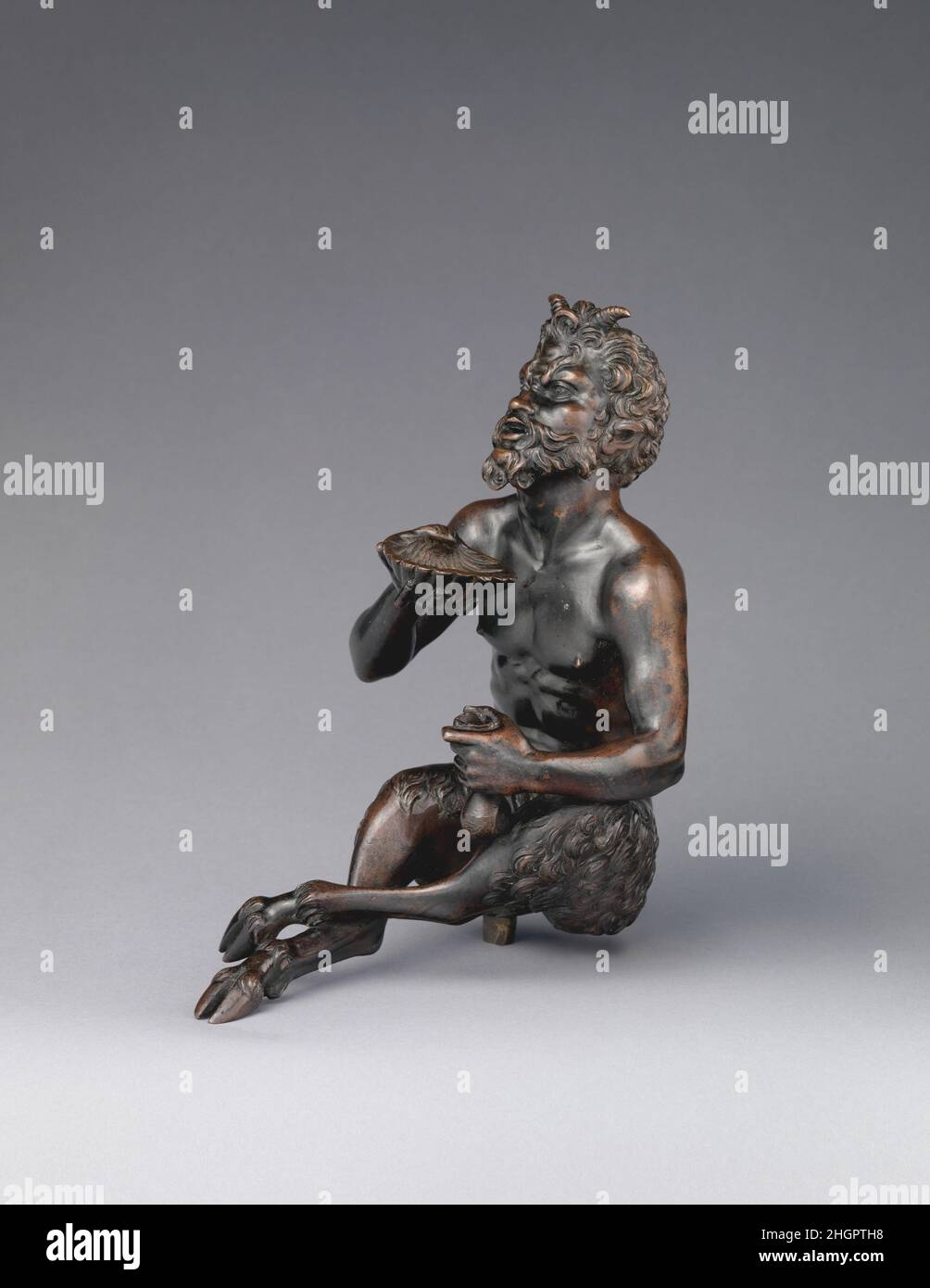 Seated Satyr with a Shell after 1600 Workshop of Andrea Briosco, called ...