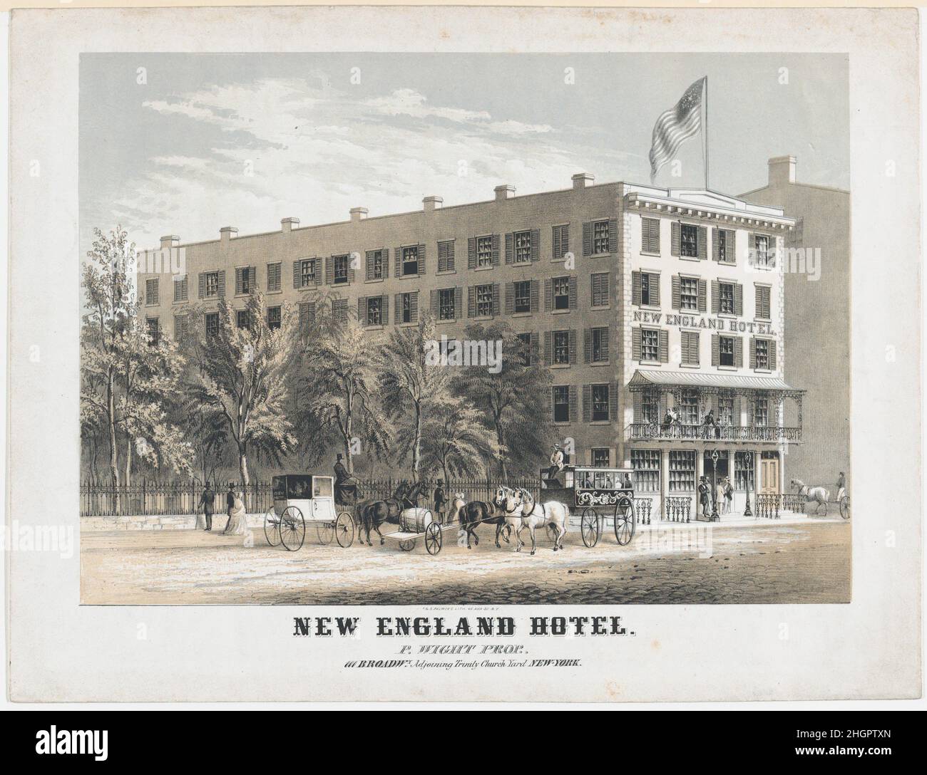 New England Hotel, Broadway, Adjoining Trinity Church Yard, New York ca ...