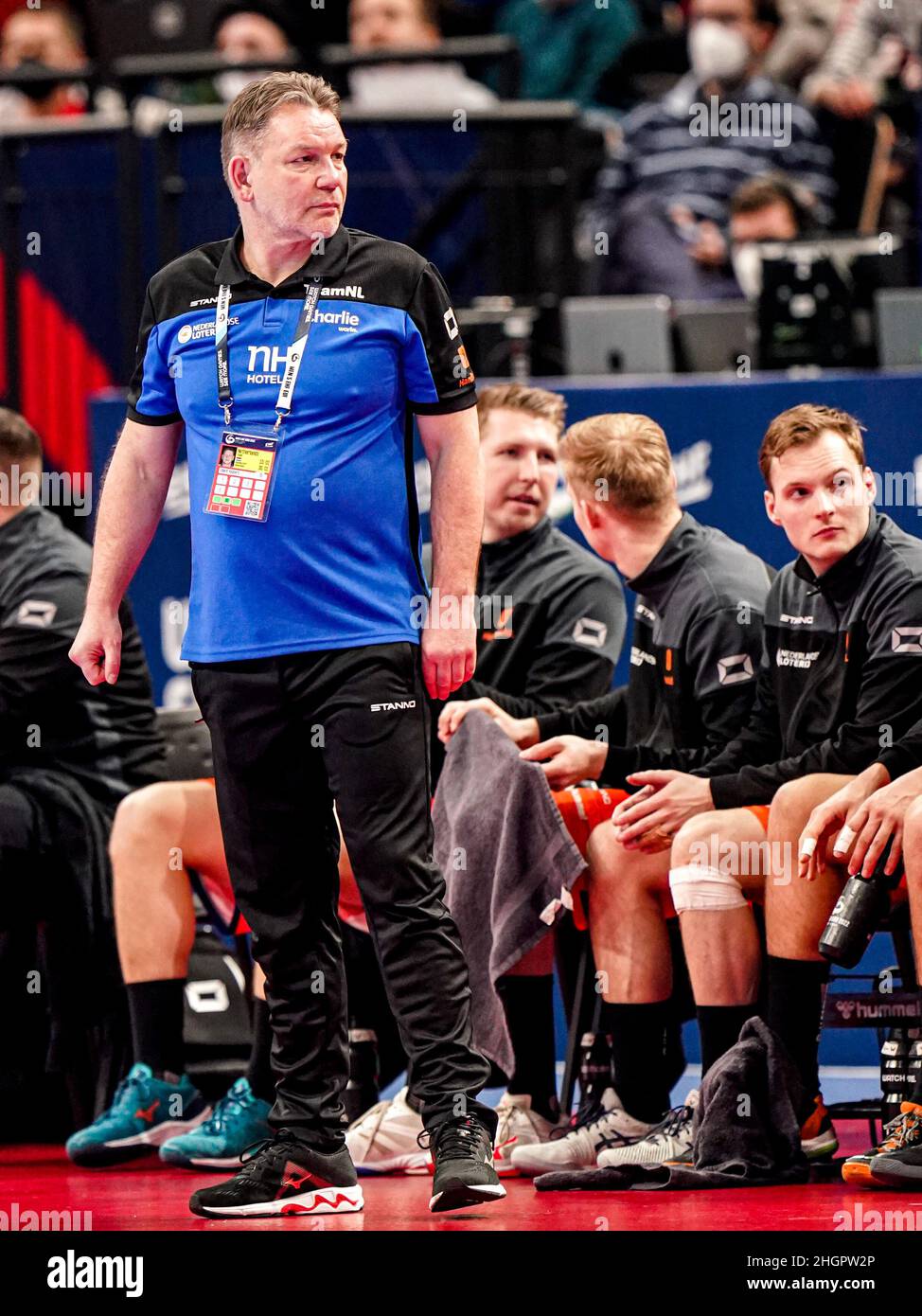 BUDAPEST, HUNGARY - JANUARY 22: Coach Edwin Kippers of the Netherlands ...