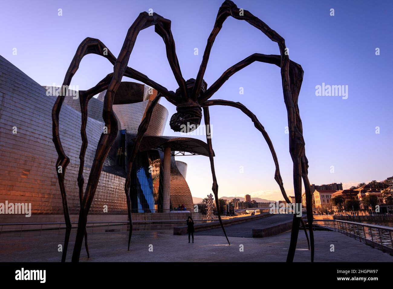 Maman, the bronze sculpture of a spider by the artist Louise Bourgeois ...