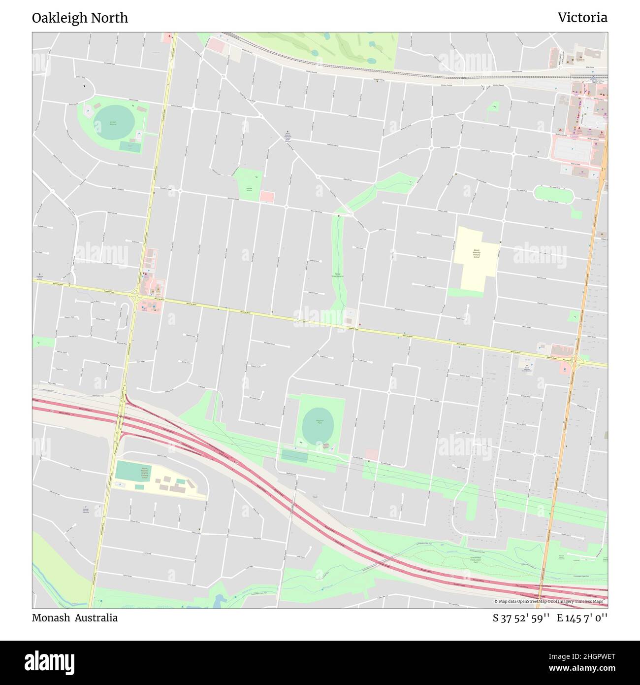 Oakleigh North, Monash, Australia, Victoria, S 37 52' 59'', E 145 7' 0 ...