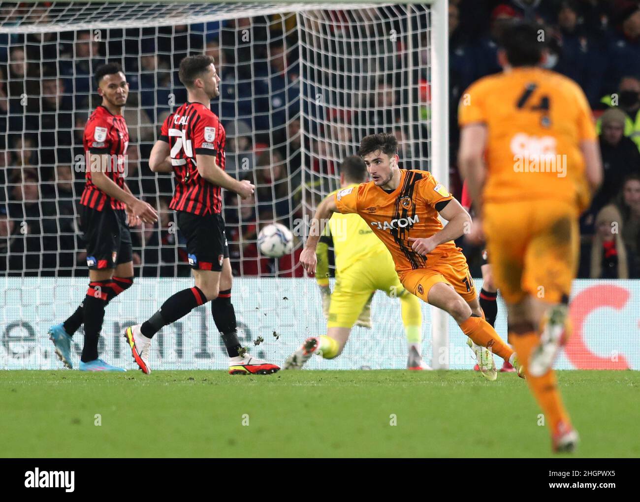 Hull City's Ryan Longman (second right) celebrates scoring their side's ...