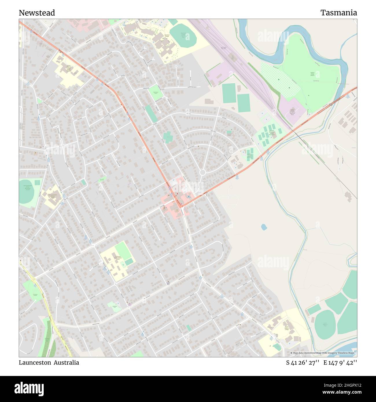 Launceston map Cut Out Stock Images & Pictures - Alamy