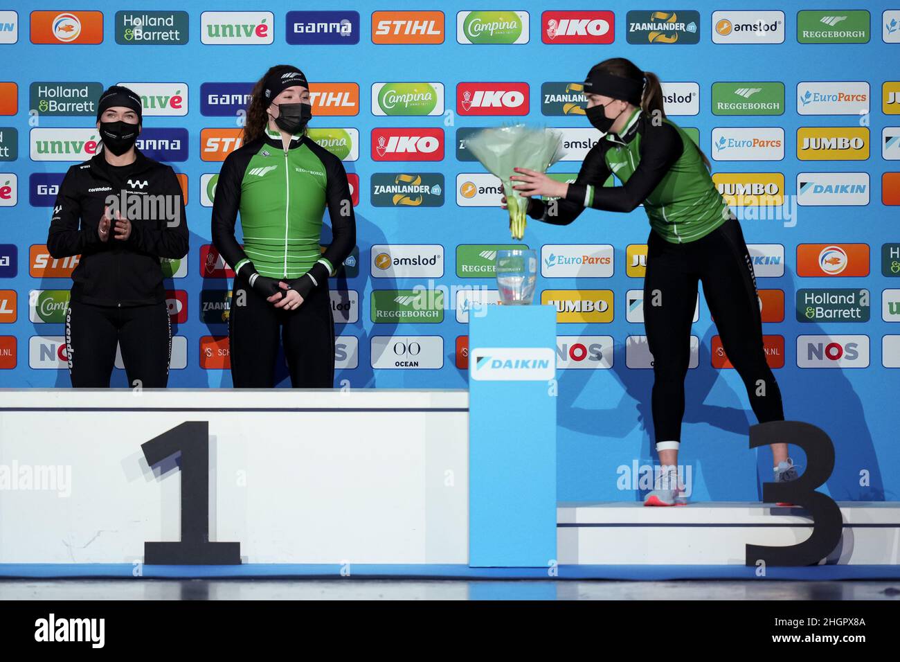 HEERENVEEN, NETHERLANDS - JANUARY 22: Dione Voskamp of the Netherlands ...