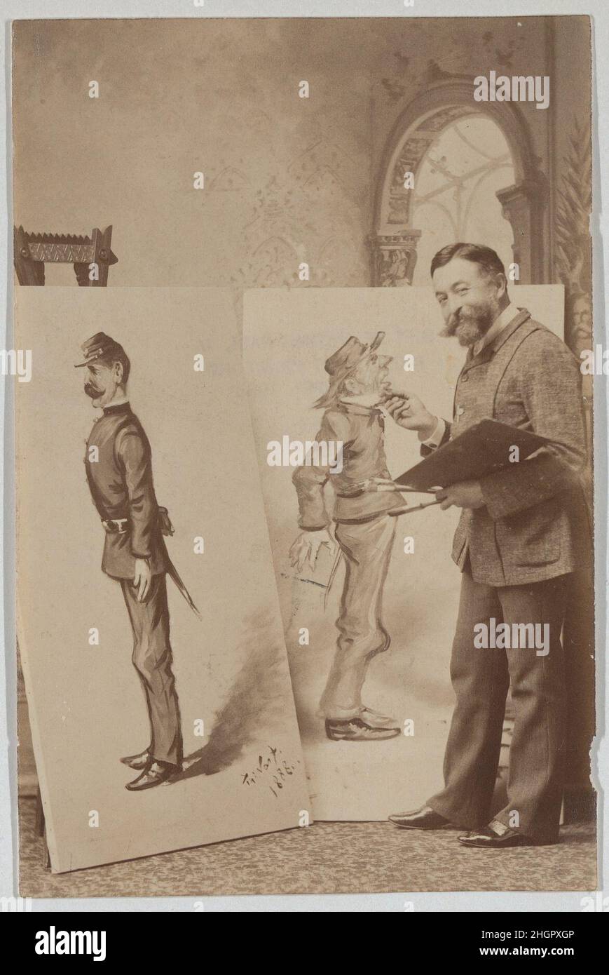 Full-length Portrait of Thomas Nast with Two Caricatures ca. 1888 ... Full-length Portrait of Thomas Nast with Two Caricatures ca. 1888 ...