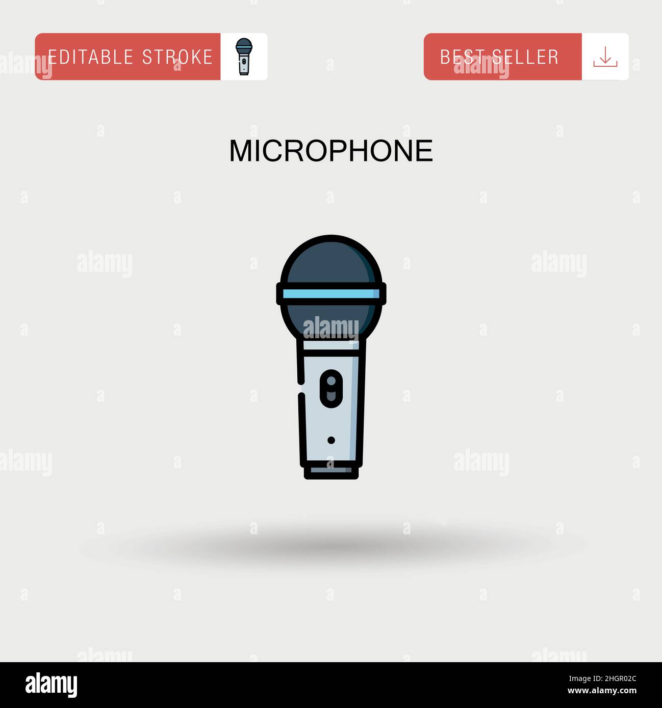 Microphone Simple vector icon Stock Vector Image & Art - Alamy