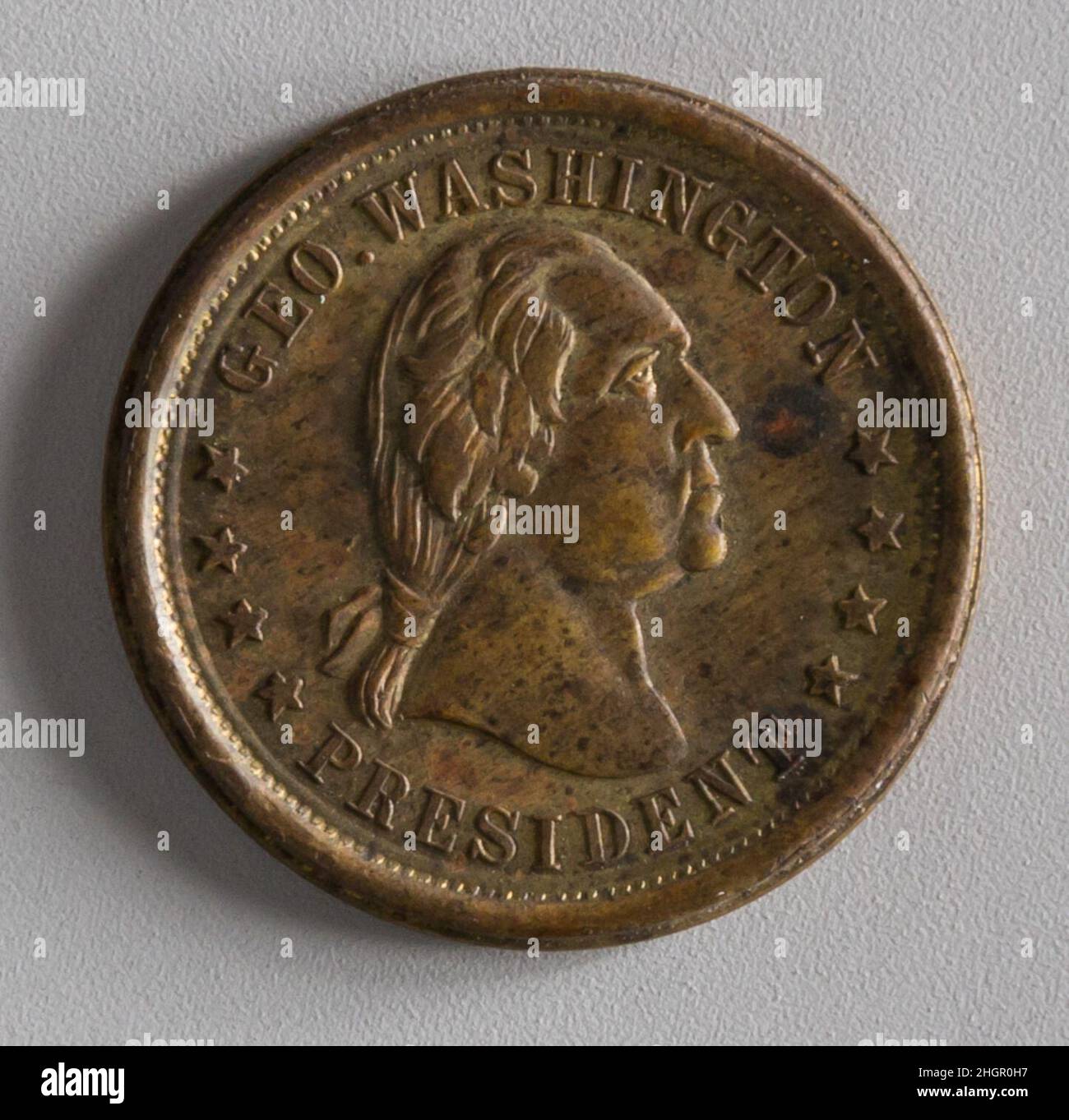 Medal 1864. Medal. 1864. Gilt brass Stock Photo - Alamy