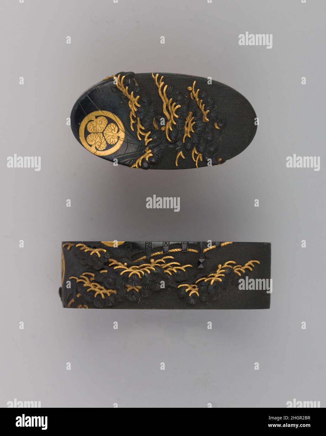 Sword-Hilt Collar and Pommel (Fuchigashira) ca. 1615–1868 Japanese A ...