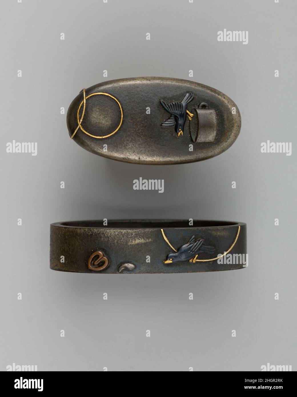 Sword-Hilt Collar and Pommel (Fuchigashira) ca. 1615–1868 Japanese A ...