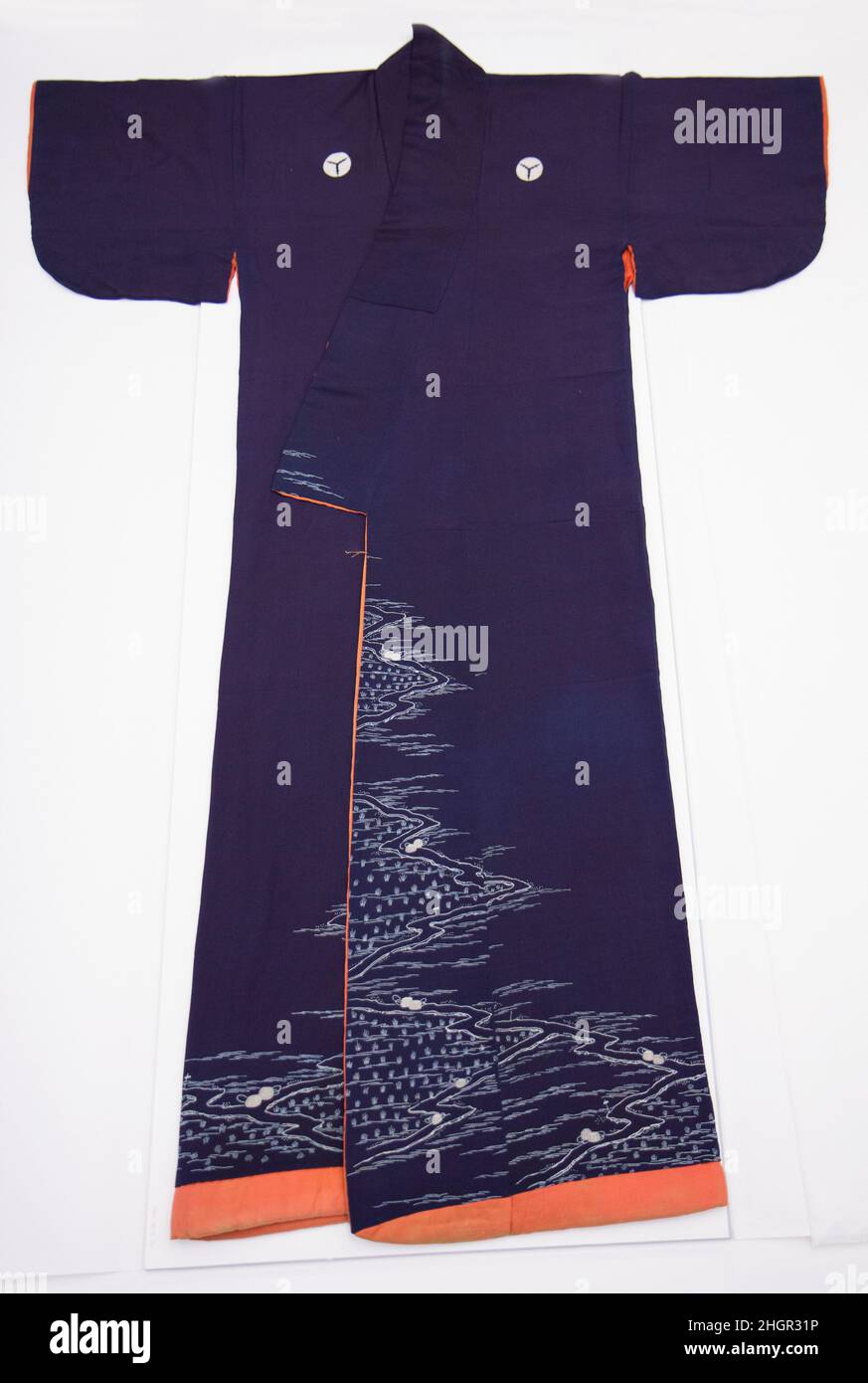 Kosode with Design of Spring Rice Fields second half of the 18th–19th ...