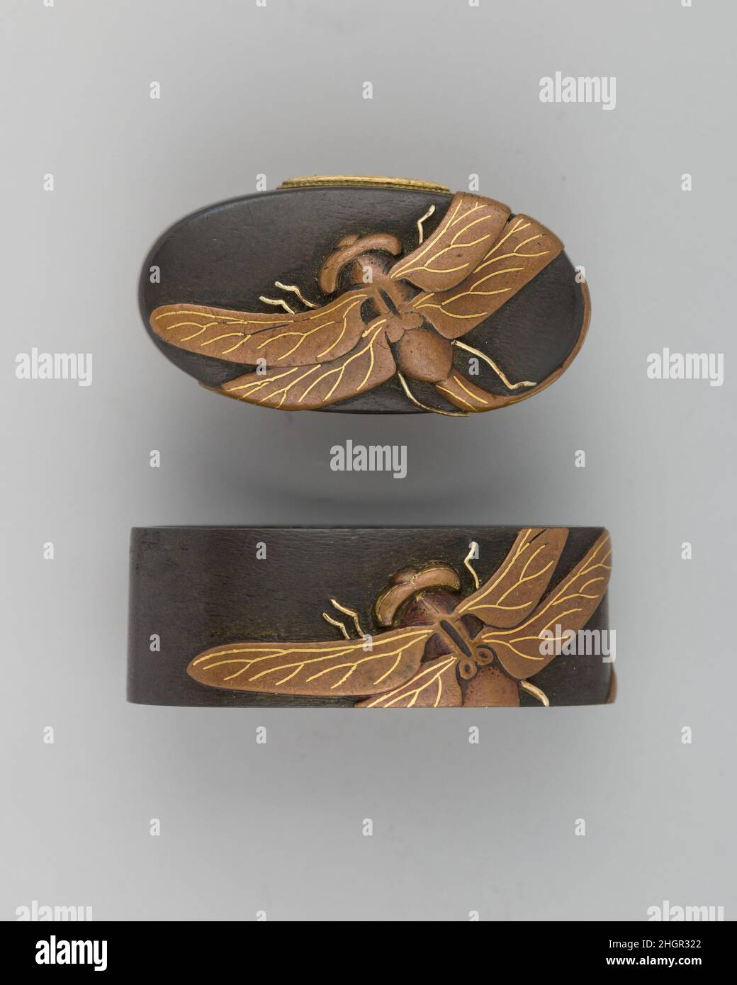 Sword-Hilt Collar and Pommel (Fuchigashira) 18th century Japanese A ...