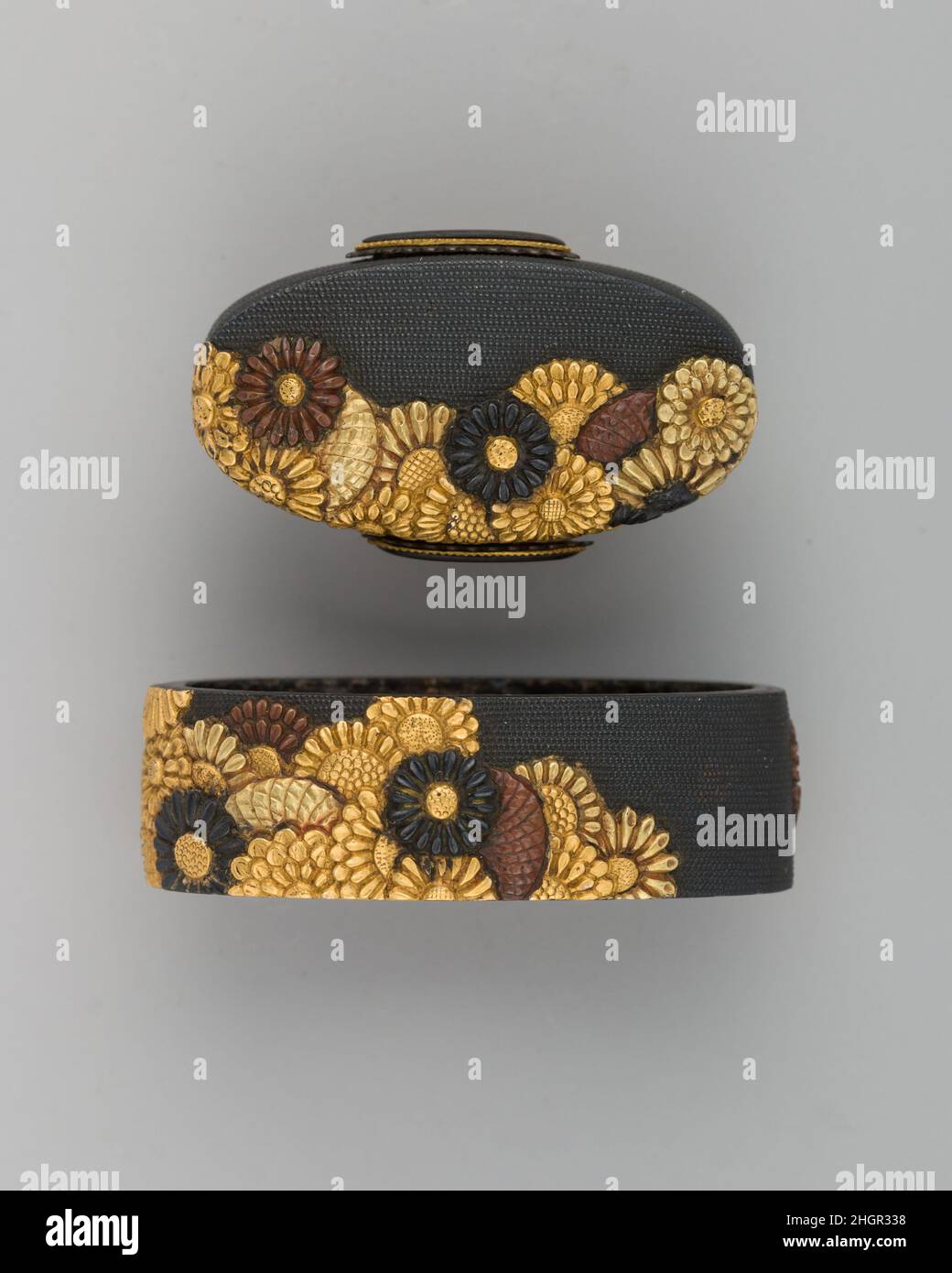 Sword-Hilt Collar and Pommel (Fuchigashira) ca. 1615–1868 Japanese A ...