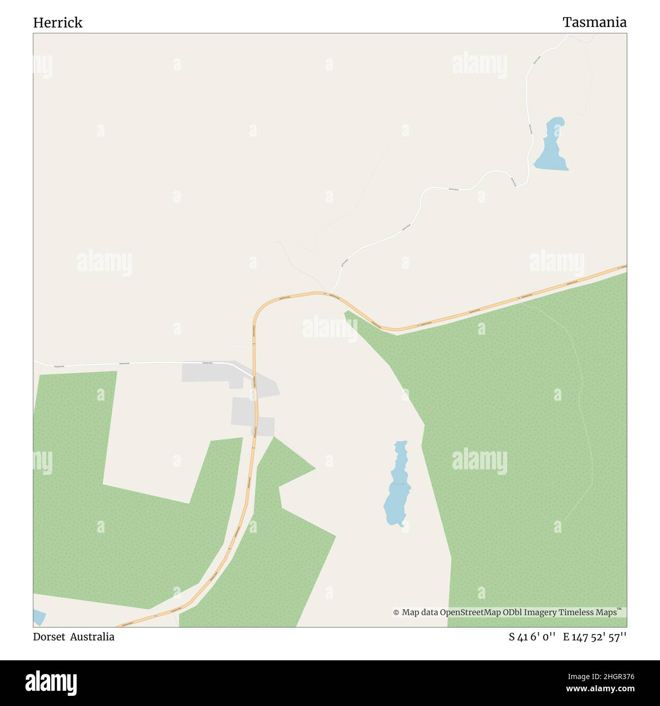 Herrick, Dorset, Australia, Tasmania, S 41 6' 0'', E 147 52' 57'', map ...