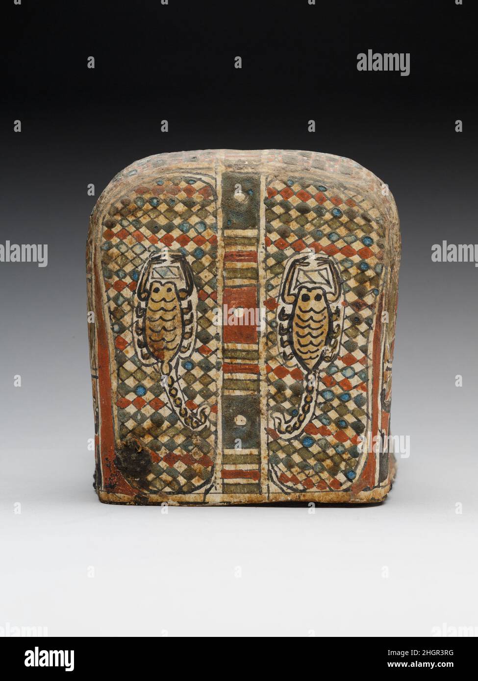 Foot covering from a mummy, with scorpions on soles late 3rd century BC ...