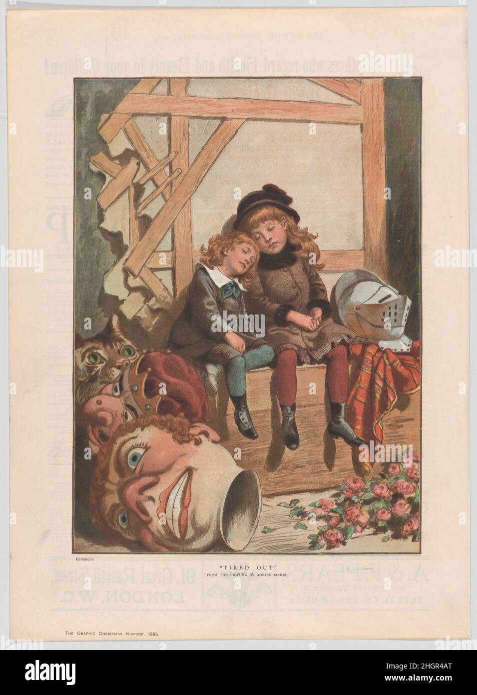 Tired Out, from "The Graphic" Christmas number December 7, 1885 After ...
