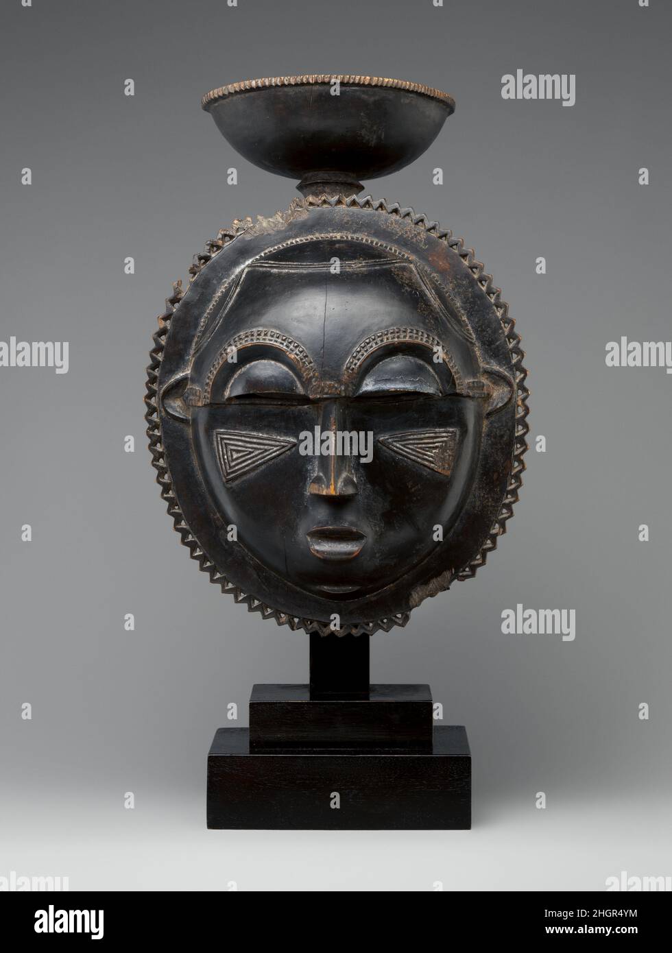 Moon Mask ca. 1880 Baule peoples This Baule mask features a perfectly ...