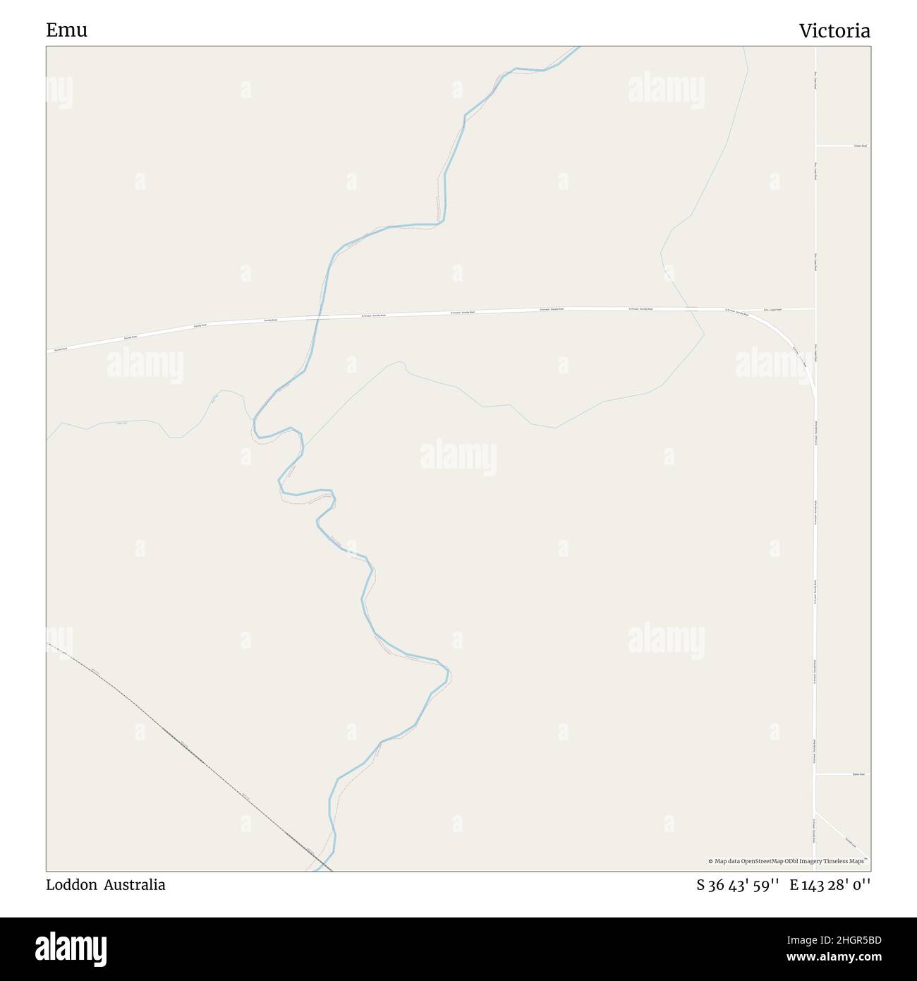 Emu, Loddon, Australia, Victoria, S 36 43' 59'', E 143 28' 0'', map ...