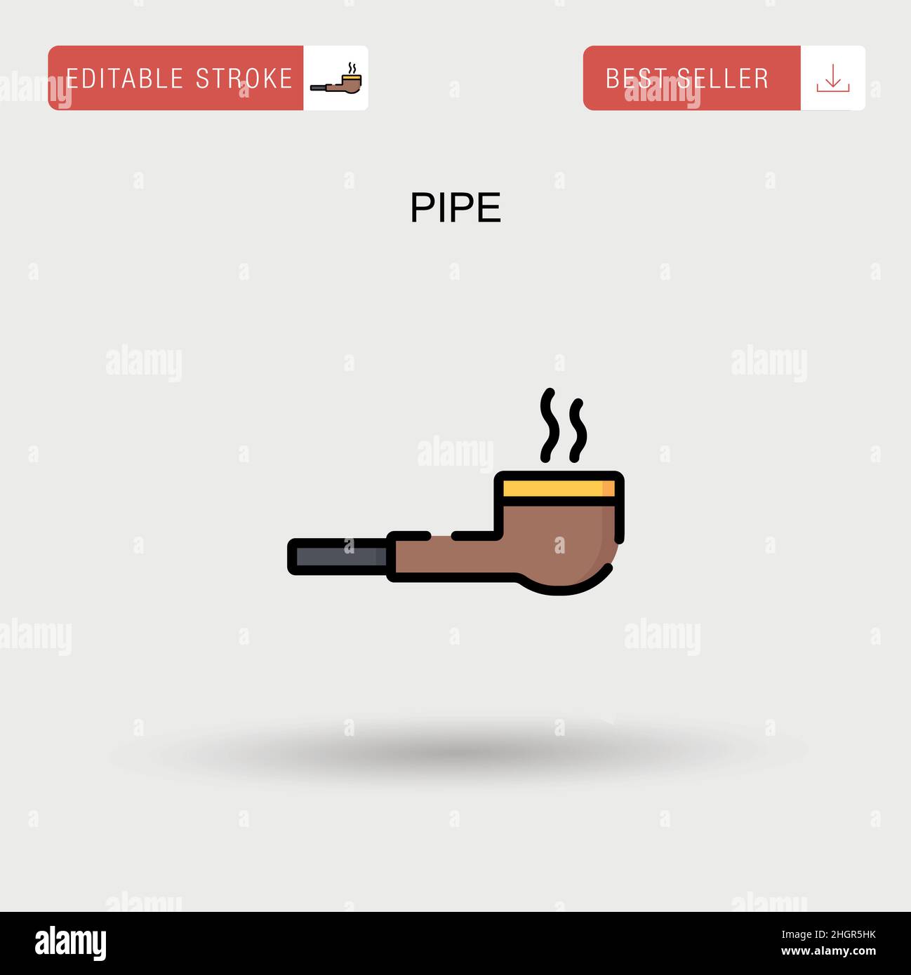 Pipe Simple vector icon Stock Vector Image & Art - Alamy