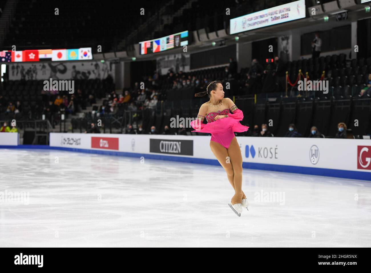 Tzu-Han TING (TPE), during Women Free Skating, at the ISU Four ...