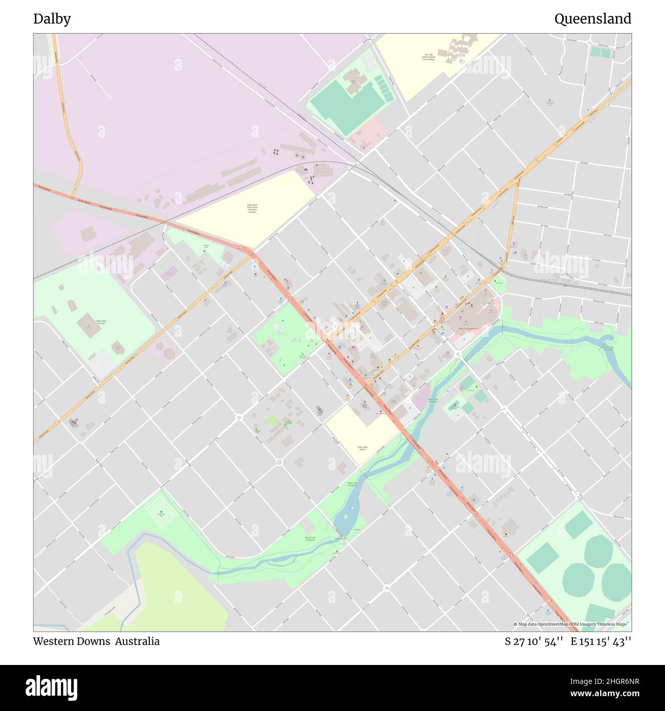 Dalby queensland australia maps cartography hi-res stock photography ...