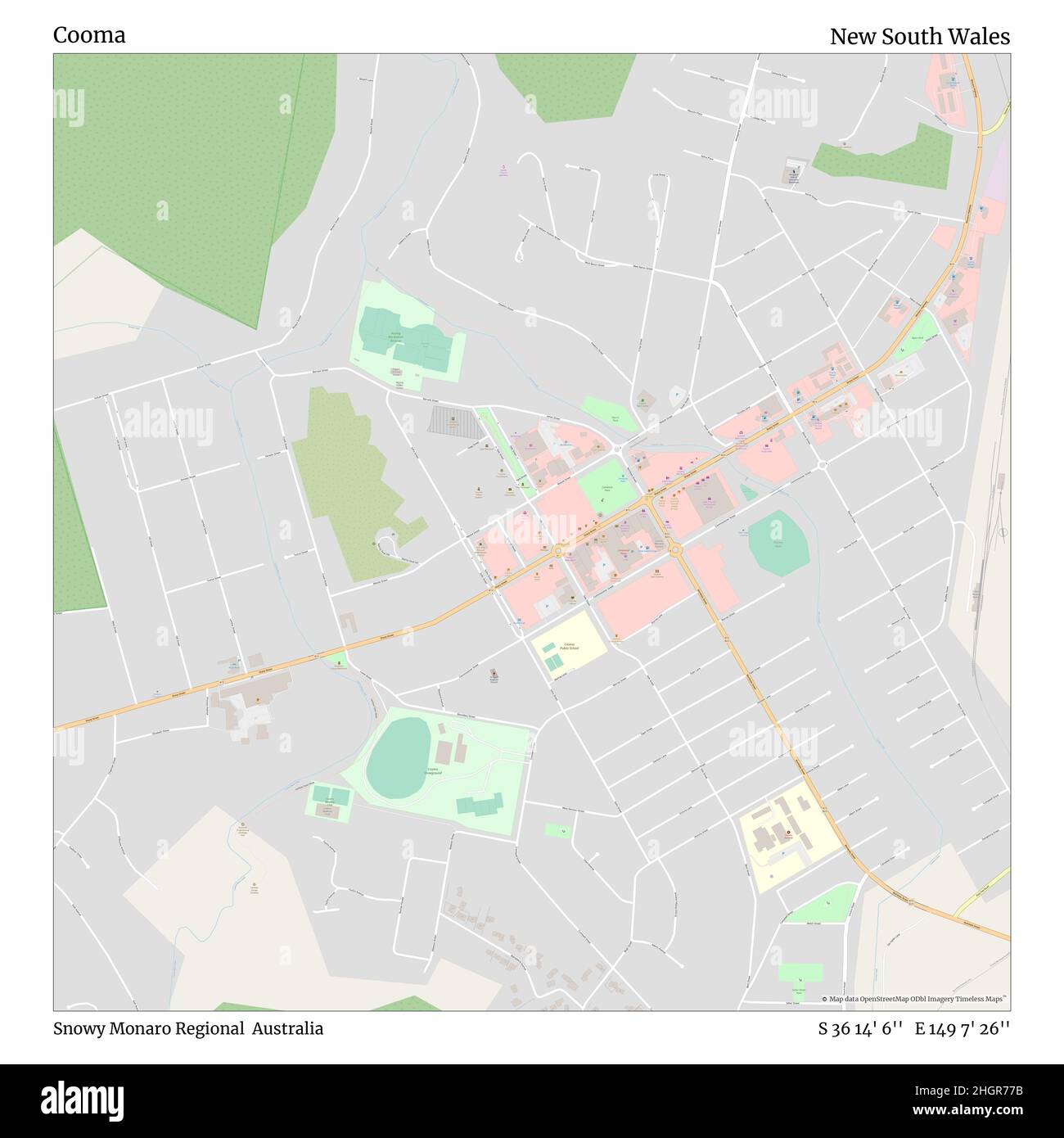 Cooma new south wales australia maps cartography hi-res stock ...