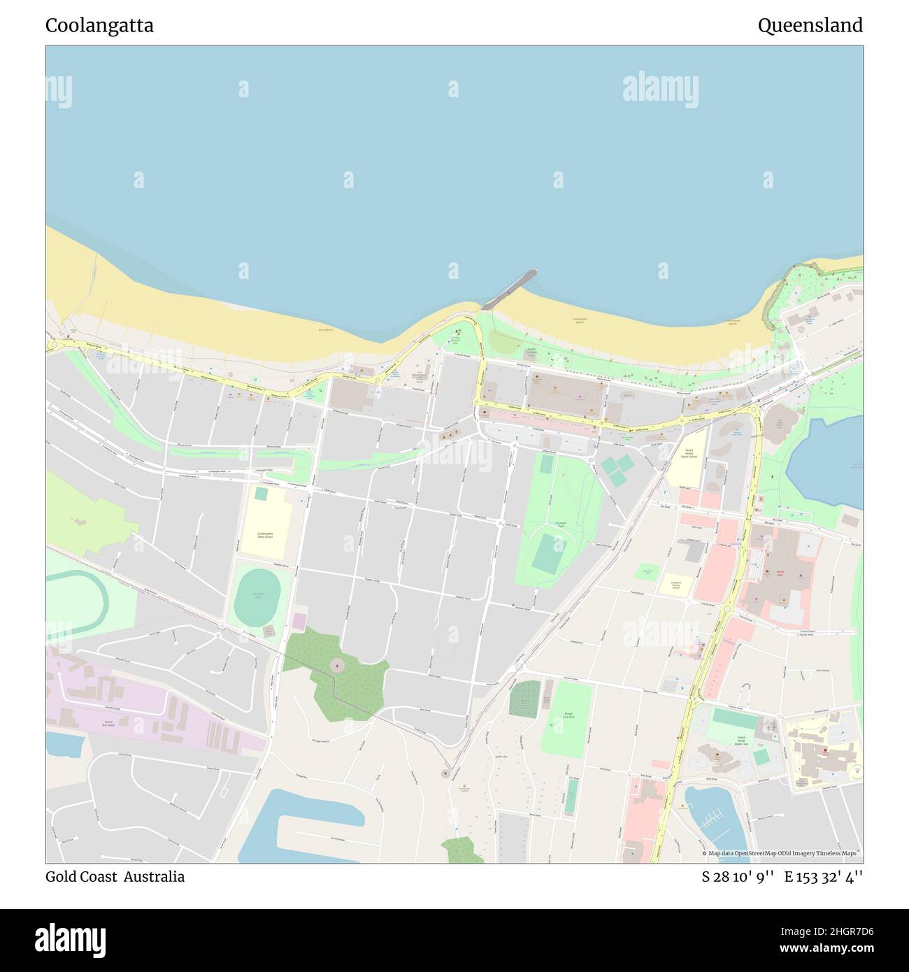 Gold coast queensland australia maps cartography hi-res stock ...