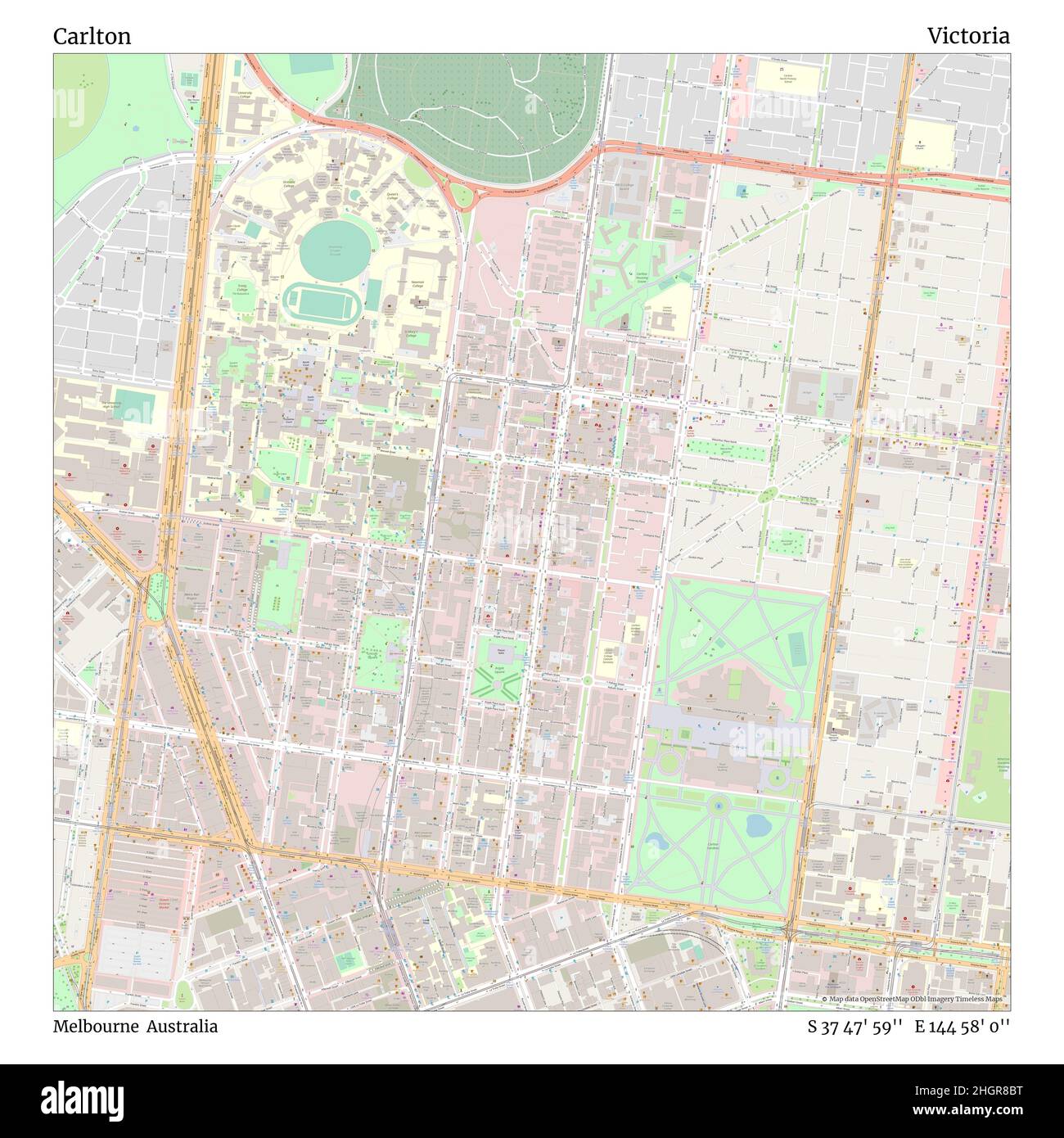 Melbourne map hi-res stock photography and images - Alamy