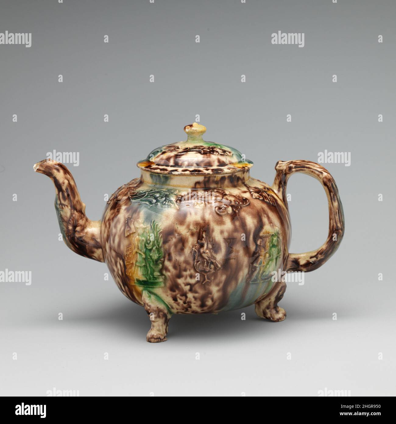 Teapot ca. 1760 Style of Whieldon type. Teapot. British, Staffordshire ...