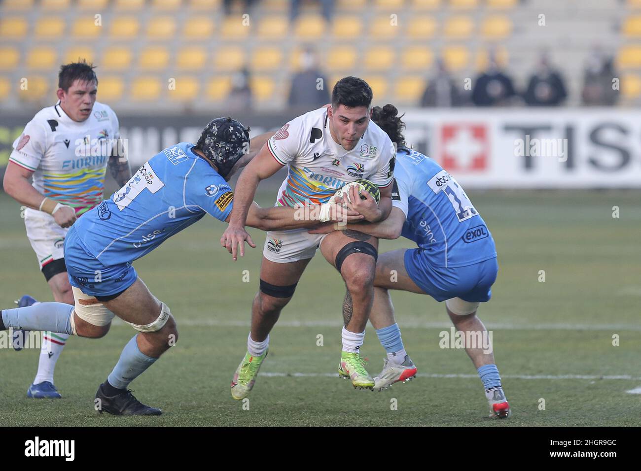 Parma, Italy. 22nd Jan, 2022. Renato Giammarioli (Zebre) in action ...