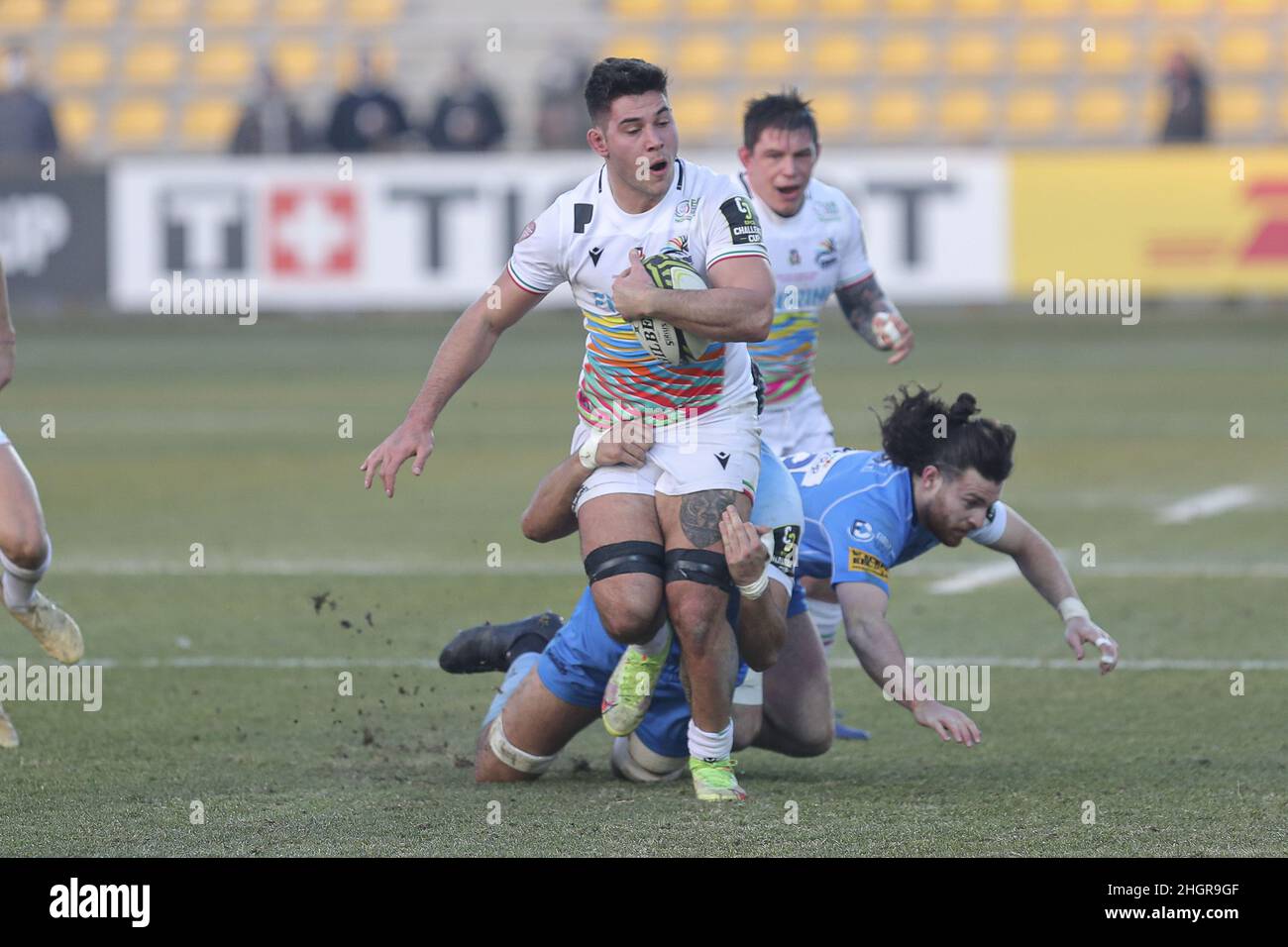 Parma, Italy. 22nd Jan, 2022. Renato Giammarioli (Zebre) in action ...
