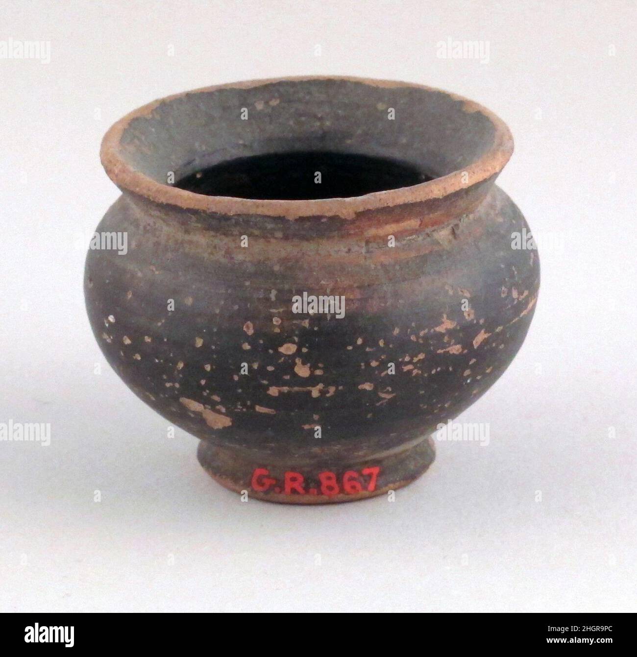 Jar, miniature 5th–4th century B.C. Etruscan Black glaze and no ...